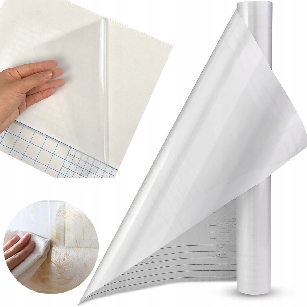 FOLIA OCHRONNA BEZBARWNA NA ŚCIANĘ MEBLE PRZEZROCZYSTA SAMOPRZYLEPNA 5M - 17290503189 ...