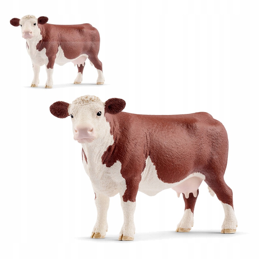 Krowa rasy hereford figurka krowy wiejskie zwierzę - 10687197200 - oficjalne archiwum Allegro