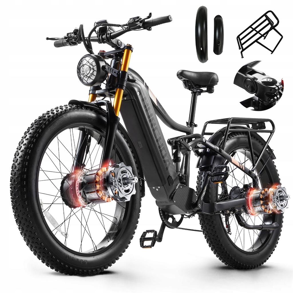 Electric Bike 26 x 4.0 inch Dual Motor 48V30Ah all terrain E-bike ...