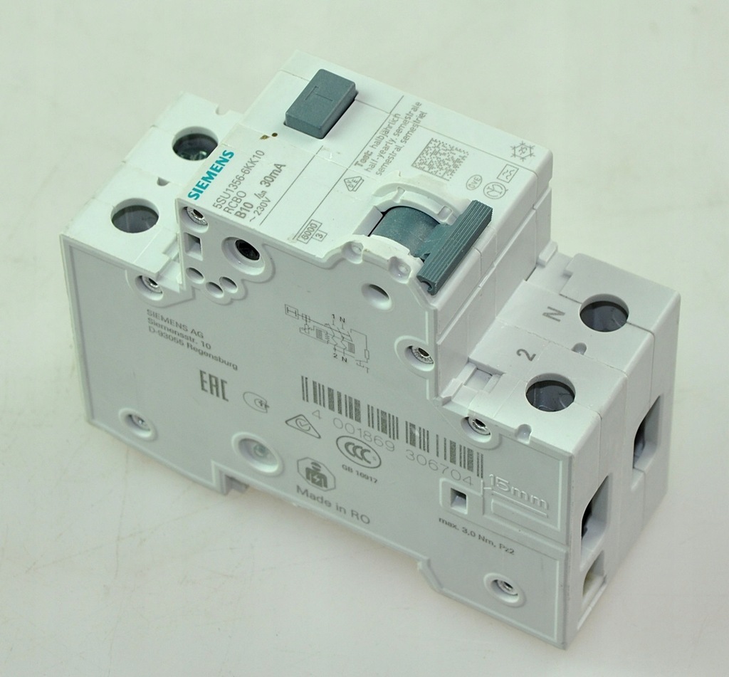 5SU1356-6KK10 wyłącznik różnicowo - nadprądowy B10 - 9683817464 - oficjalne archiwum Allegro