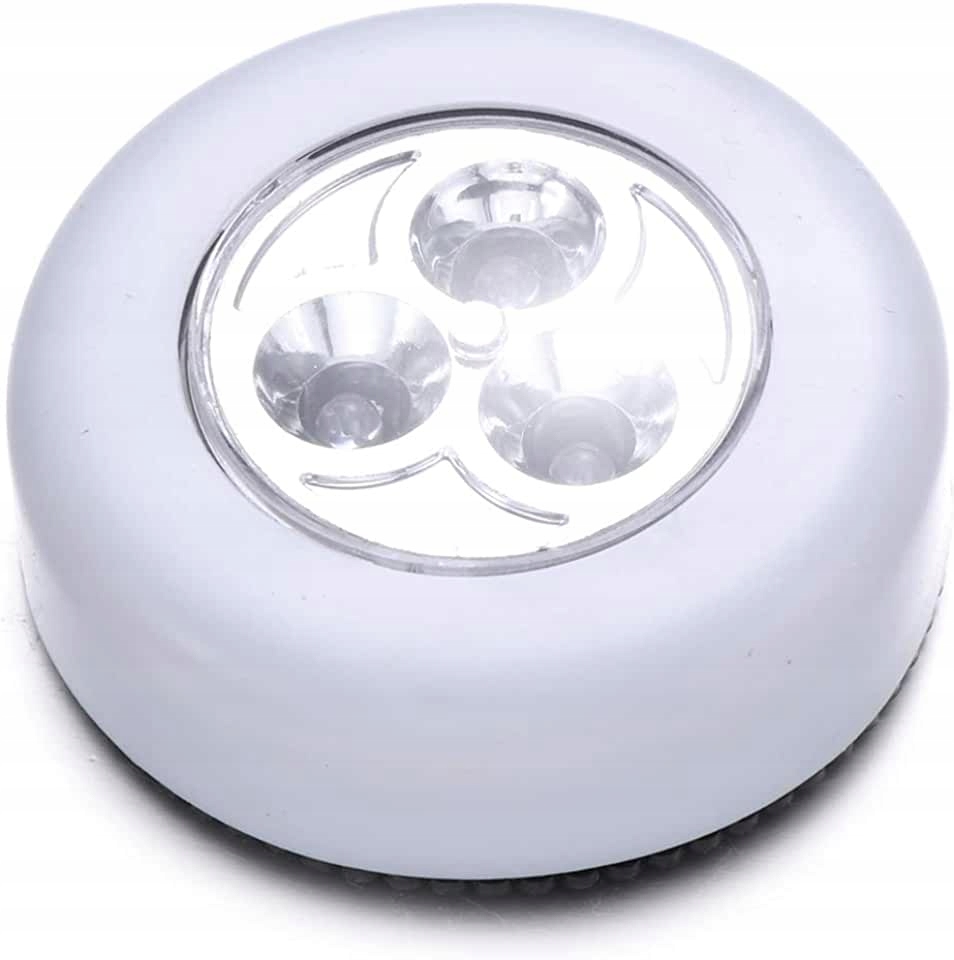 SAMOPRZYLEPNA LAMPKA SZAFY 3 LED BATERIE BIAŁA - 12873211461 ...