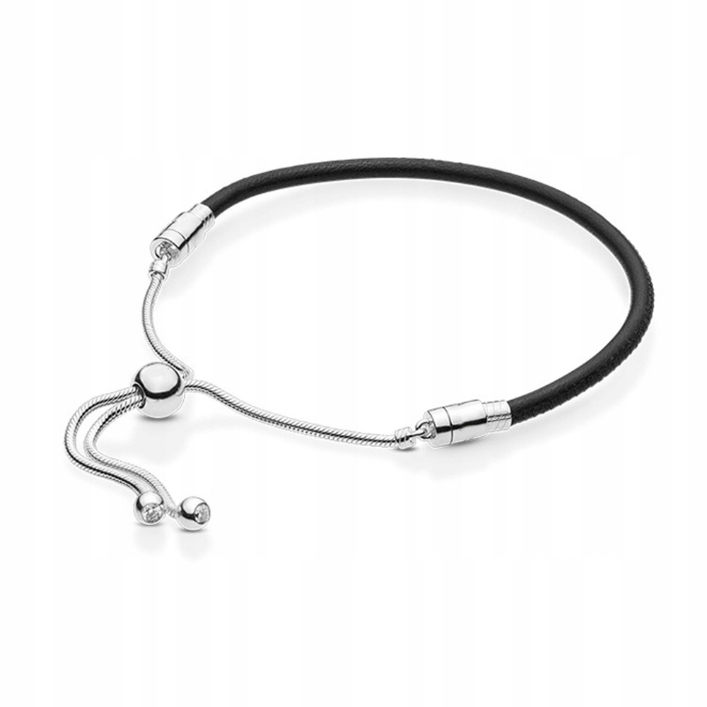 Wysuwana bransoletka ze sznurka ze srebra próby - 11905852852 ...