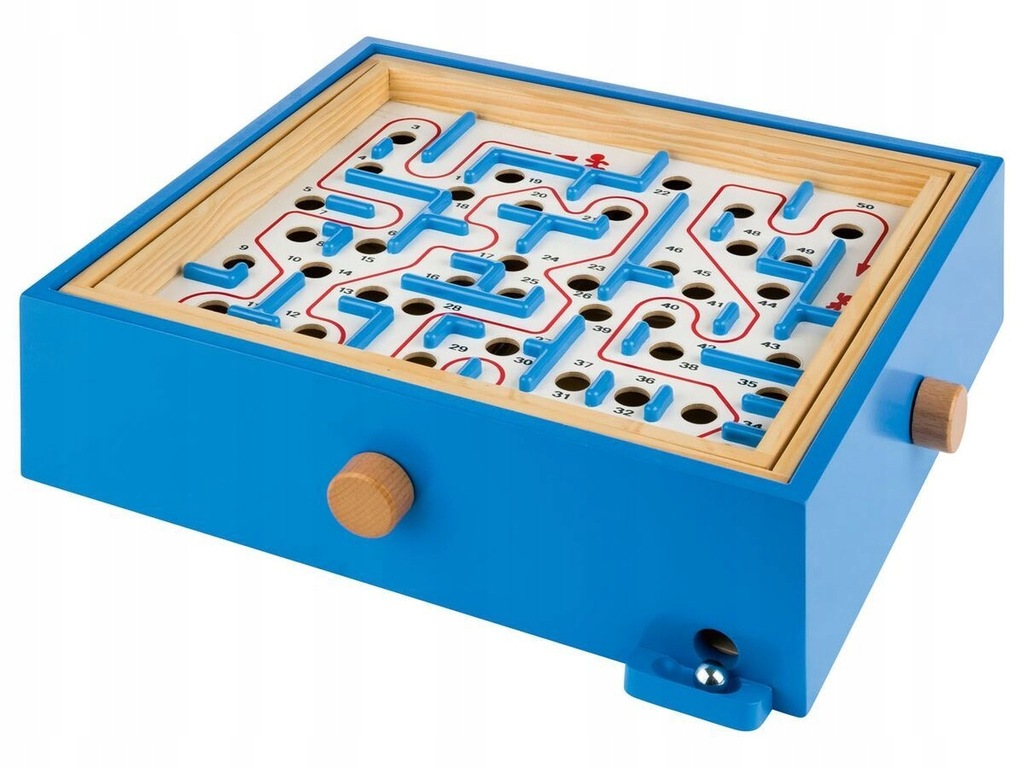 Gra Zabawka Drewniana Zręcznościowa Kulki Labirynt - 12438697973 ...