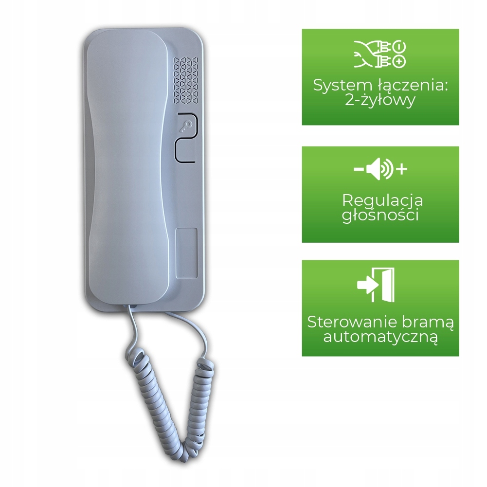 DOMOFON SŁUCHAWKA MIA DOM-10W 2-żyłowy - 13881933388 - oficjalne archiwum Allegro