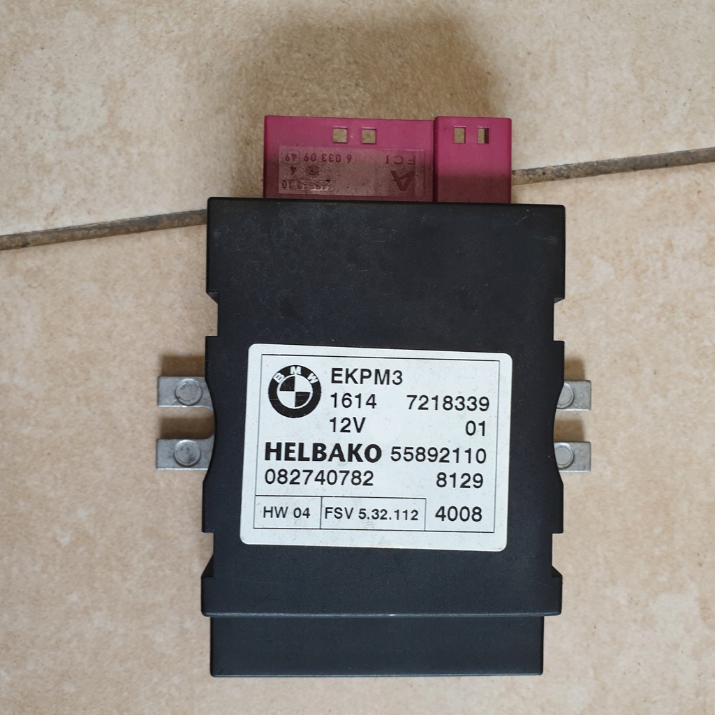STEROWNIK PRZEKAŹNIK MODUŁ POMPY PALIWA BMW E90 91 - 12424018778 ...