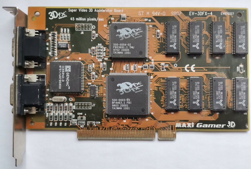 Guillemot Maxi Gamer 3D 3DFX Voodoo 1 4MB PCI - 11797145763 - oficjalne ...