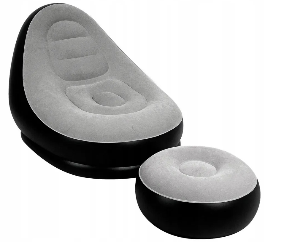 INTEX 68564 FOTEL MATERAC DMUCHANY Z PODNÓŻKIEM - 12492916439 ...