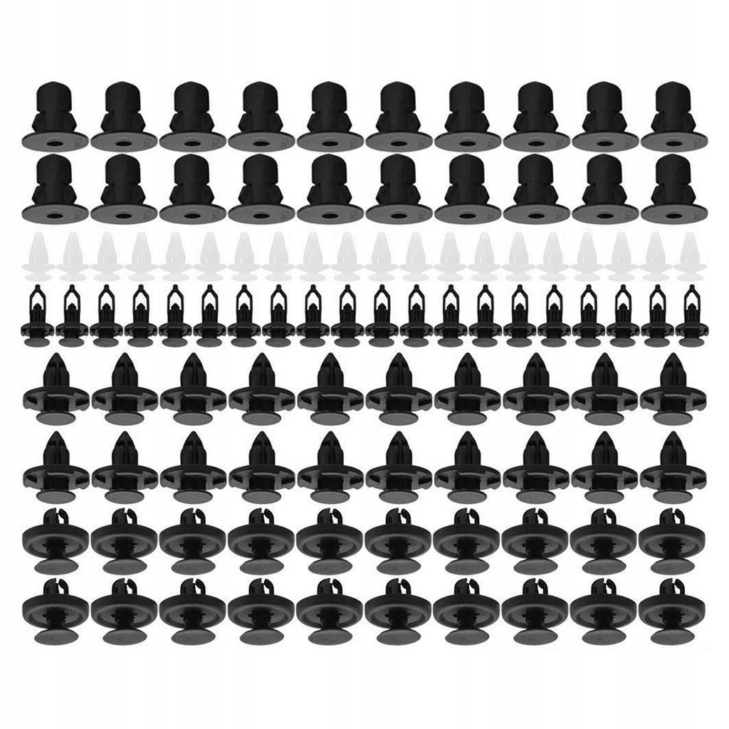 CAR BUCKLE BODY KIT NYLON RETAINER CLIPS 100 PCS - 14258930176 ...