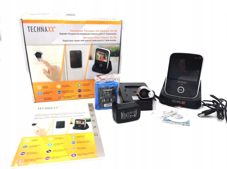 BEZPRZEWODOWY WIZJER DO DRZWI TECHNAXX TX-75 - 12332300664 - oficjalne archiwum Allegro