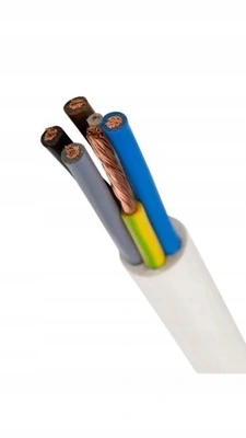 Przewód mieszkaniowy H03VV-F (OMY) 4x0,75 żo biały - 12394649243 - oficjalne archiwum Allegro