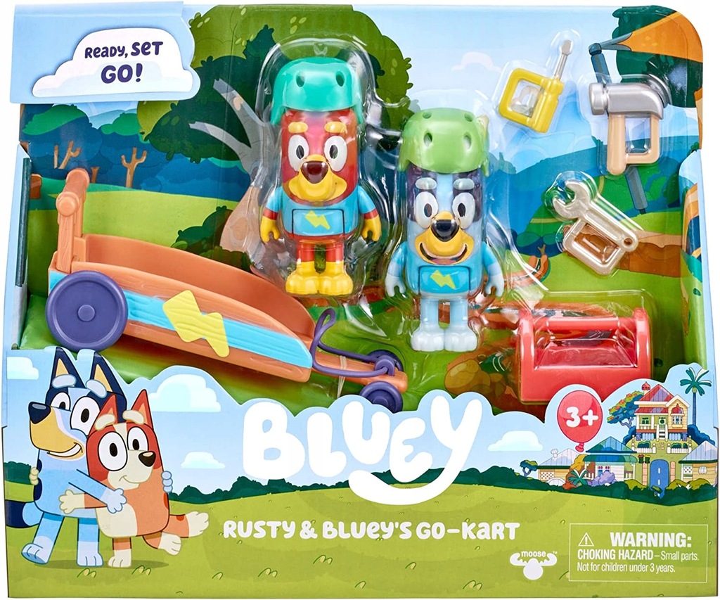 Figurki Bluey Bingo Blue Friends Rusty Go-kart - 12692762658 ...