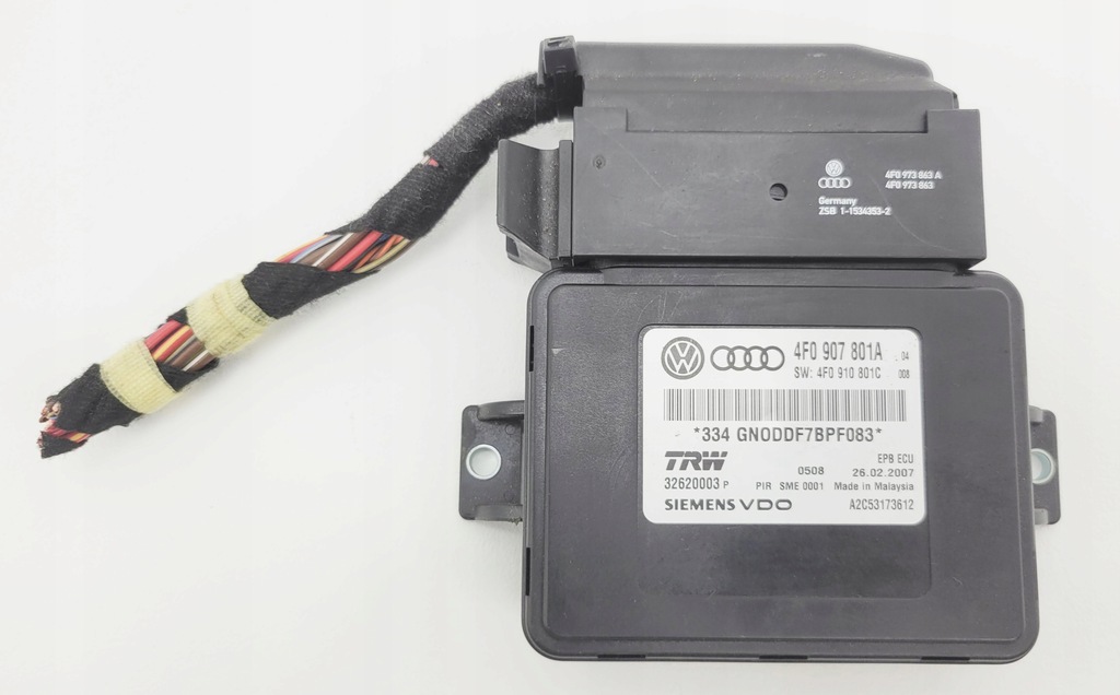 AUDI A6 C6 MODUŁ STEROWNIK HAMULCA RĘCZNEGO 4F0907801A - 14925927859 - oficjalne archiwum Allegro