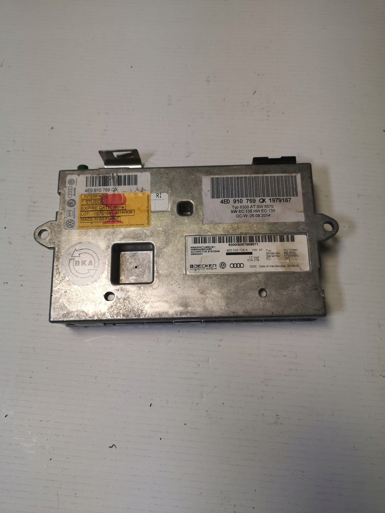 A8 D3 MODUŁ STEROWNIK MMI 4E0910769QX 4E0035729A - 12908616866 - oficjalne archiwum Allegro