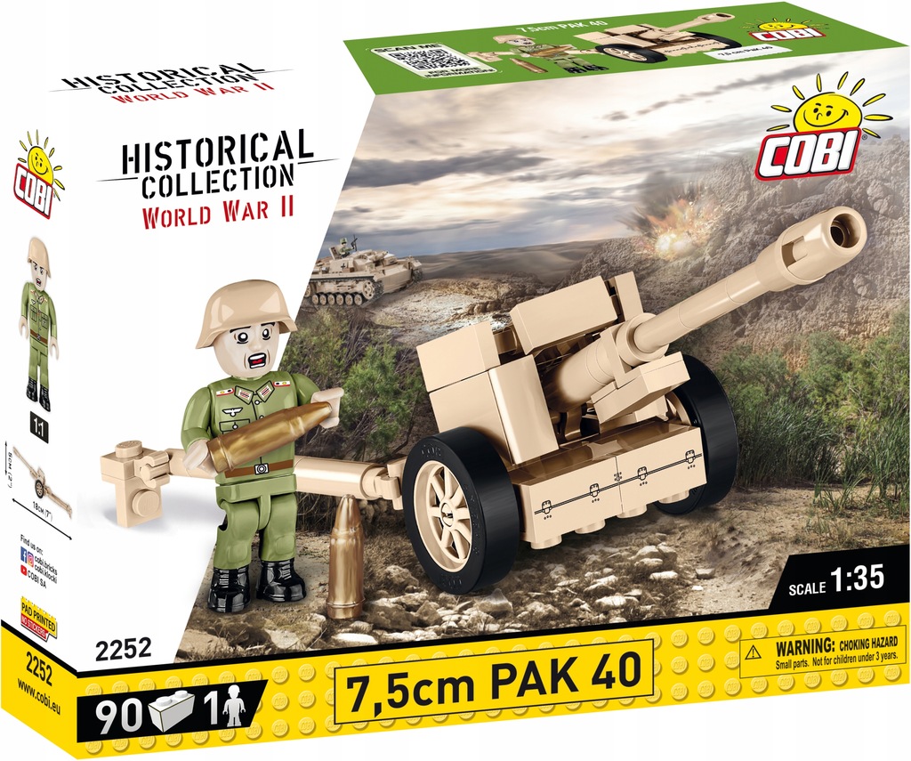 COBI 2252 Armata 7,5 cm PaK 40 - 12203794966 - oficjalne archiwum Allegro