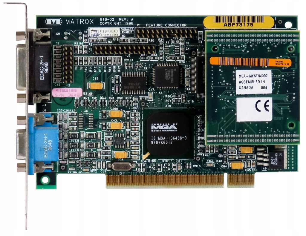MATROX MYSTIQUE MGA-1064SG 2MB MGA-MYST/2BI/5 PCI - 13279475067 ...