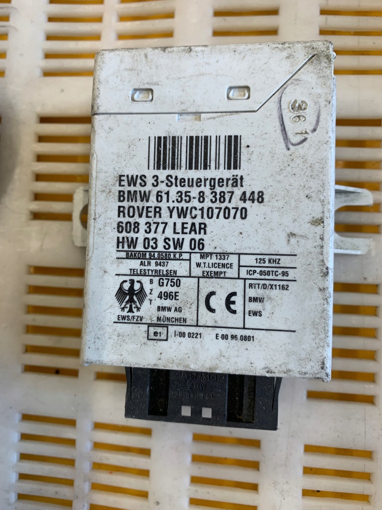 BMW E39 E46 MODUŁ IMMOBILIZERA EWS 8387448 - 11715078400 - oficjalne ...
