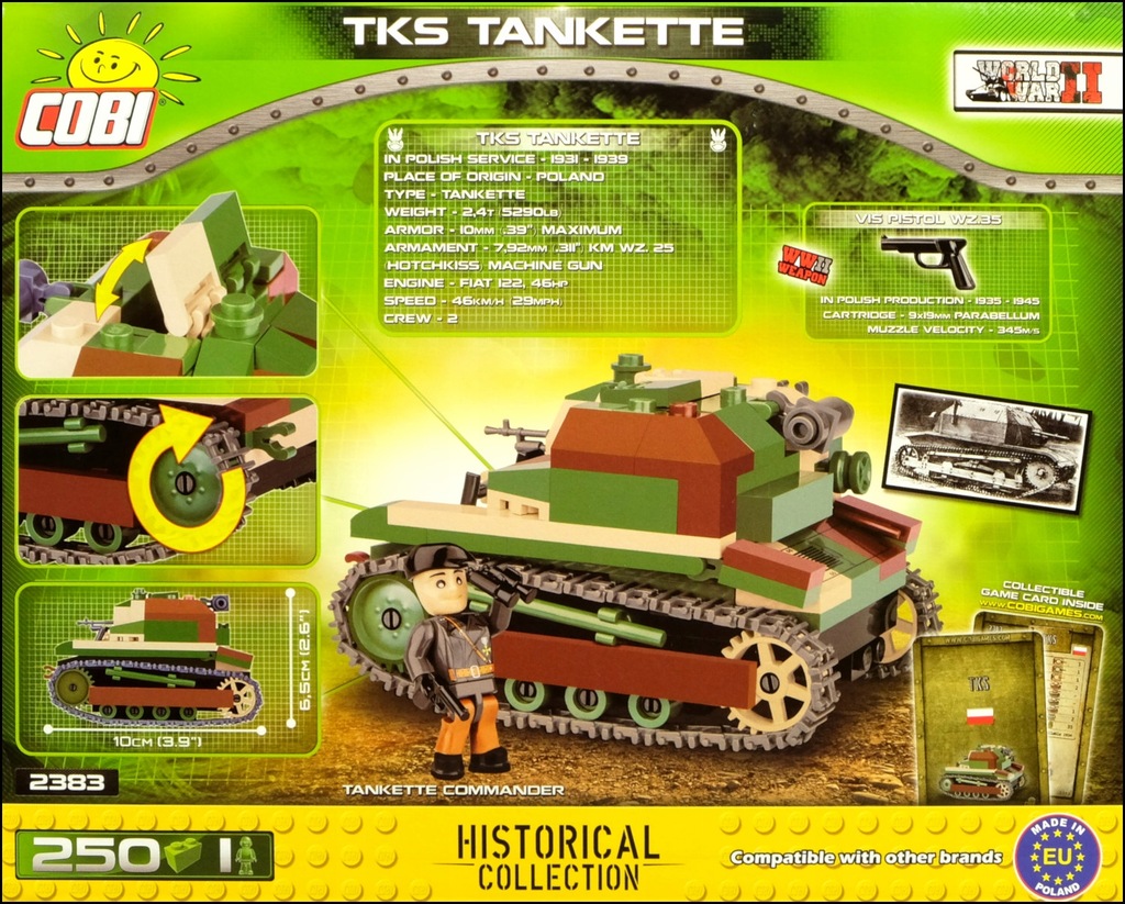 COBI Polska tankietka TKS (2383) - 250 elem. - 7062016095 - oficjalne ...
