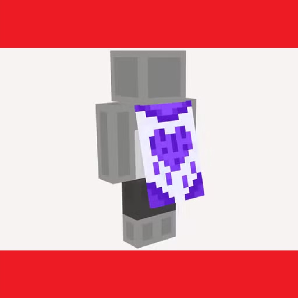 Minecraft pelerynka peleryna Twitch Purple Heart cape skin ...