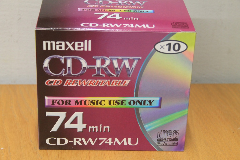 Płyta CD - RW Maxell 74 MIN - 10 SZT - 14586608671 - oficjalne archiwum Allegro