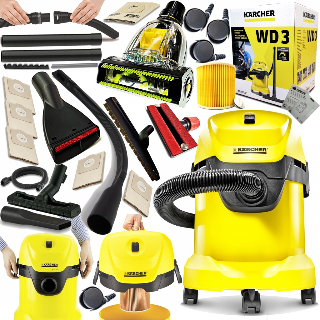 KARCHER ODKURZACZ PRZEMYSŁOWY WD3 HOME LINE MV PRO - 6966847845 ...