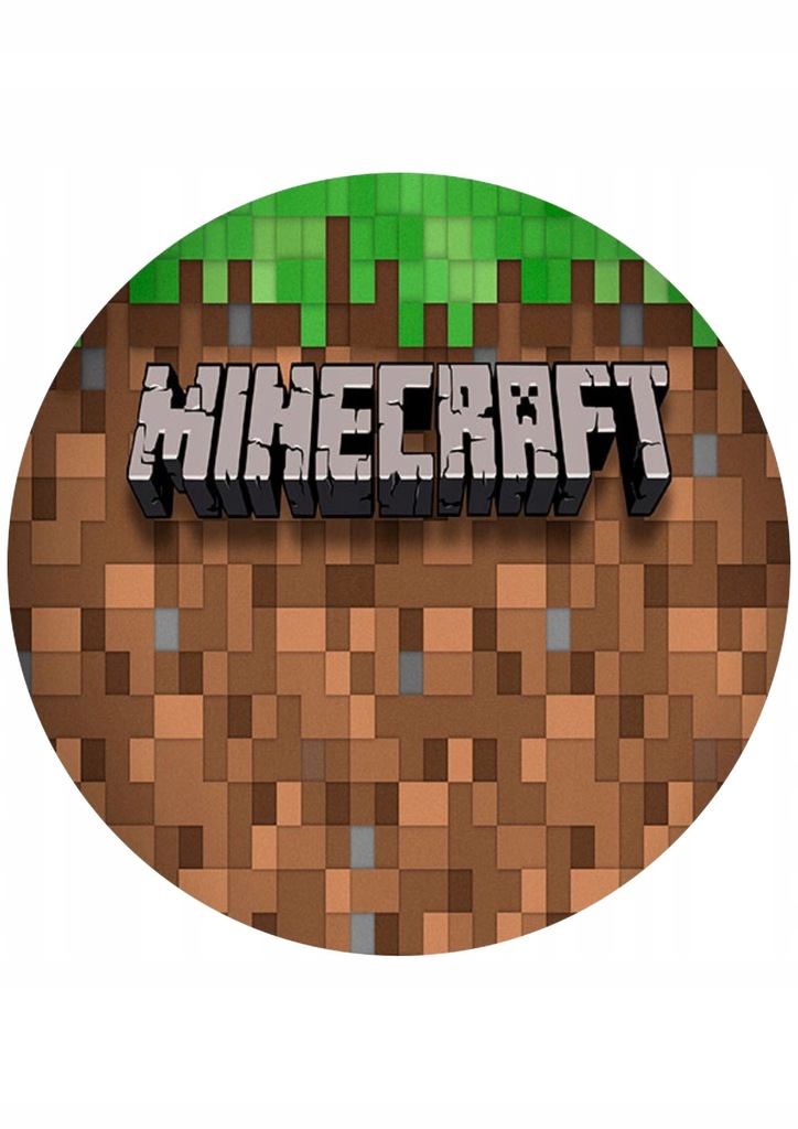 DUŻO GRATISÓW OPŁATEK NA TORT MINECRAFT LOGO NAPIS - 10810249321 ...