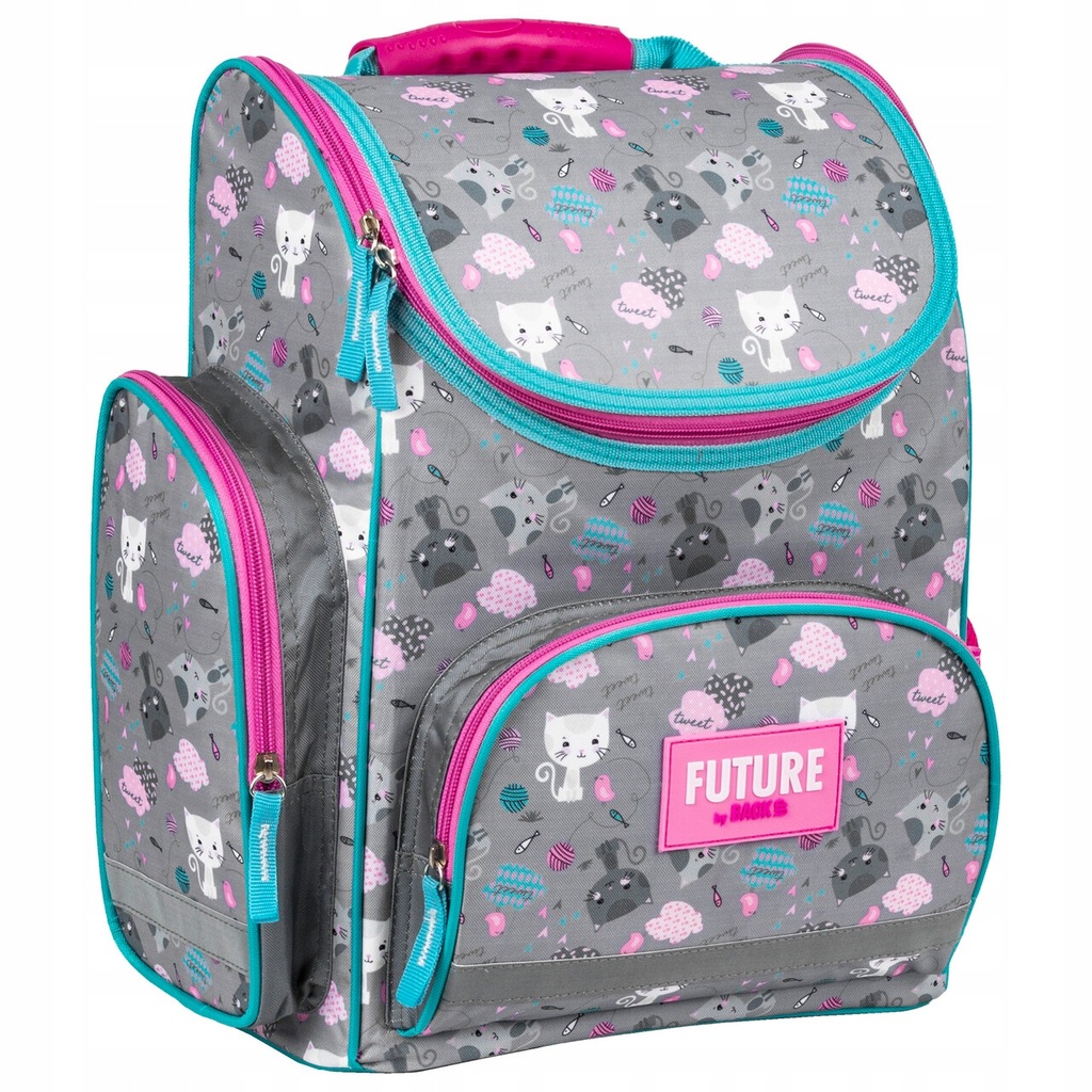 TORNISTER SZKOLNY Z KOTKIEM KOT KOTEK DO 1 KLASY - 9347404605 - oficjalne archiwum Allegro