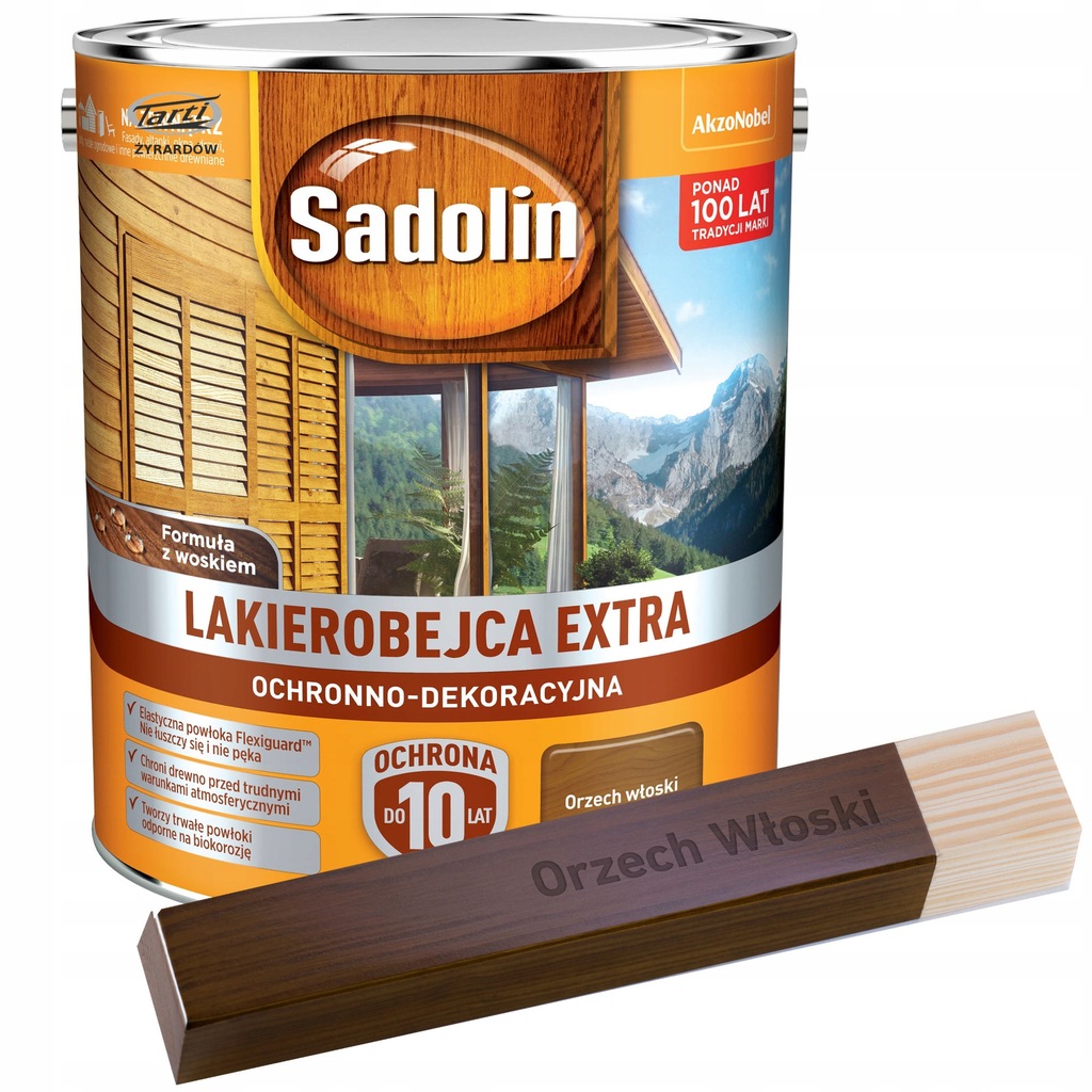Sadolin EXTRA Lakierobejca Orzech włoski 5L - 8129104306 - oficjalne ...
