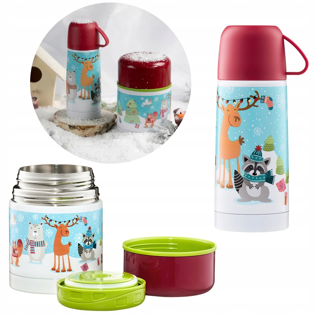 KUBEK TERMICZNY DLA DZIECI TERMOS OBIADOWY TERMOS DLA DZIECI DO SZKOŁY 2SZT - 14661945186 ...