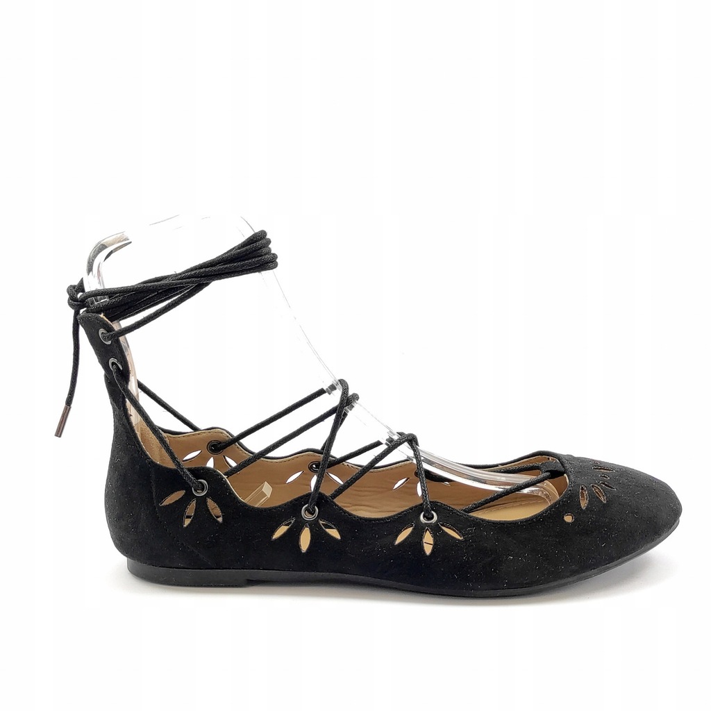 M05087 LA1 WIĄZANE AŻUROWE BALERINY GRACELAND 39 - 12992739353 ...