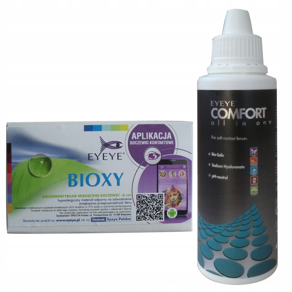 EYEYE Bioxy 6szt soczewki miesięczne + płyn 100ml - 7735610641 ...