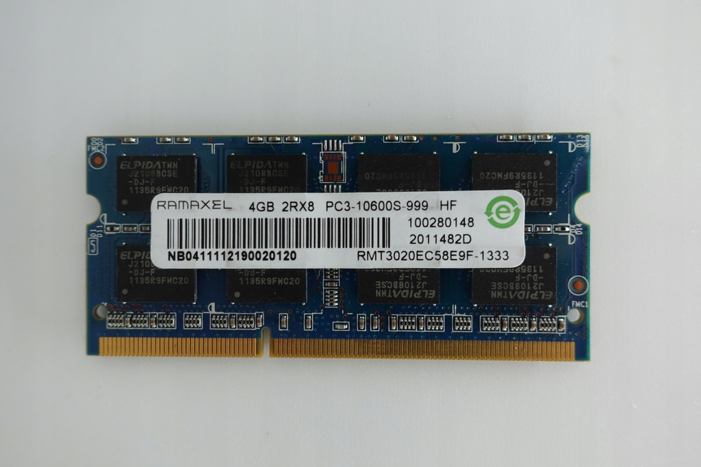 Pamięć RAM DDR3 Ramaxel RMT3020EC58E9F-1333 4 GB - 12676623320 ...