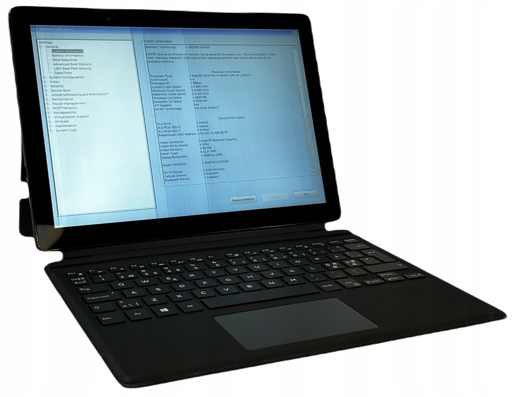 Dell Latitude 5290 i7 8Ge 16GB DOTYK BIOS OK CH224 - 13756065786 ...