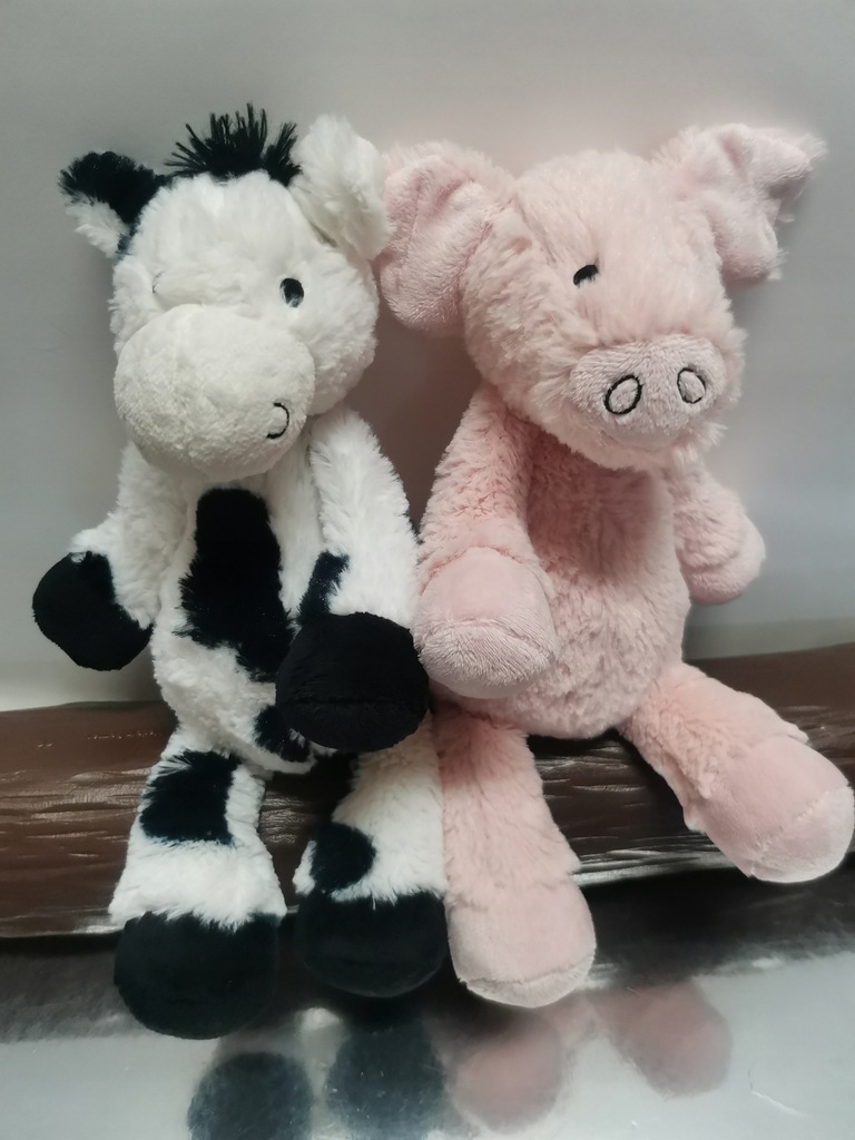 ŚWINKA i KRÓWKA MASKOTKA pluszak świnia i krowa - 12059130863 ...