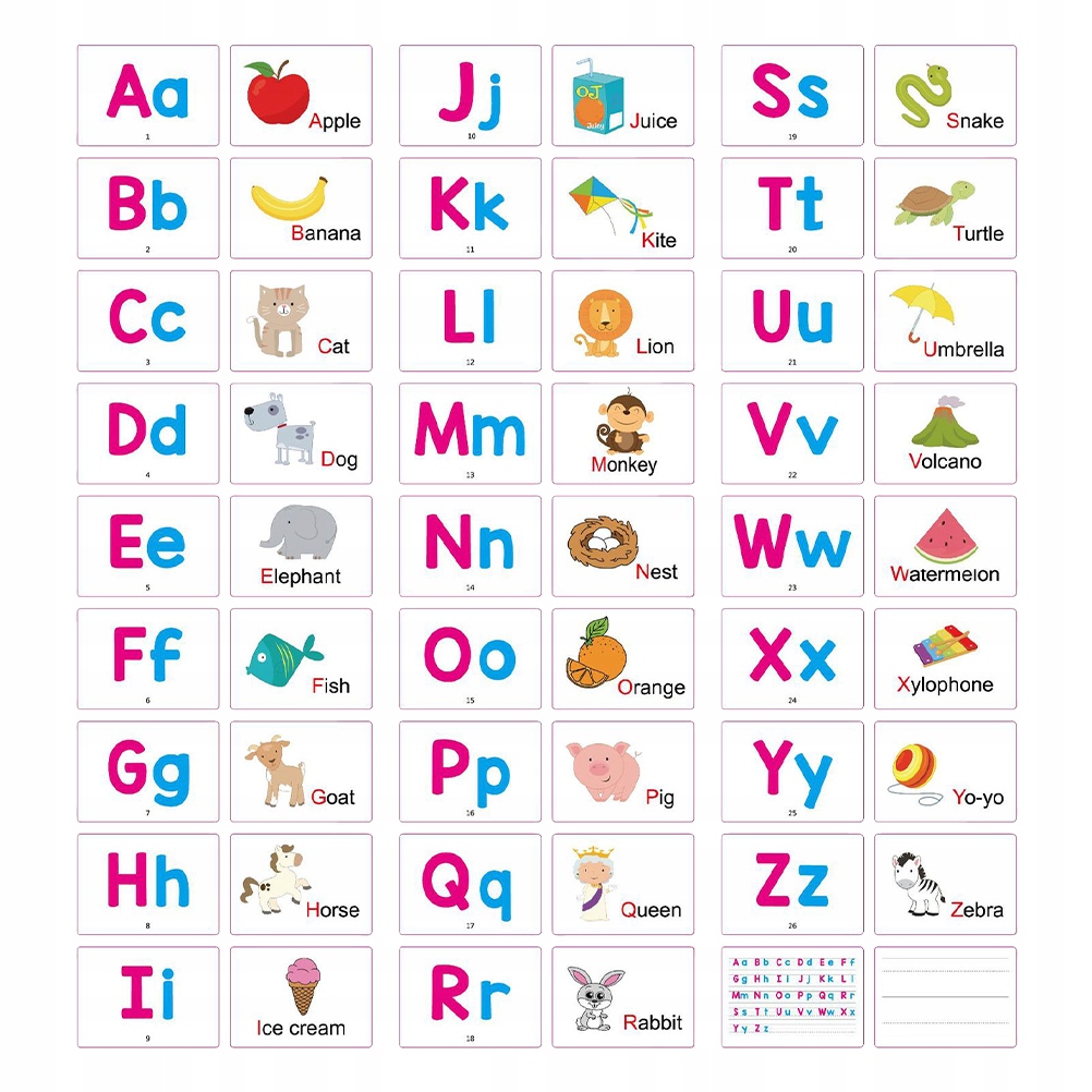 27PCS Alphabet Flash Cards 26 Letters Child Flash - 12454640372 ...