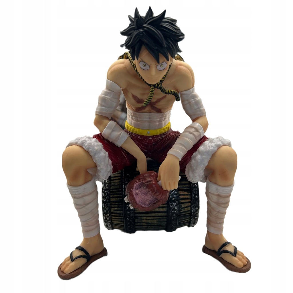 One Piece Monkey D. Luffy Anime Figure Bandage Luffy Wine Barrel Model ...