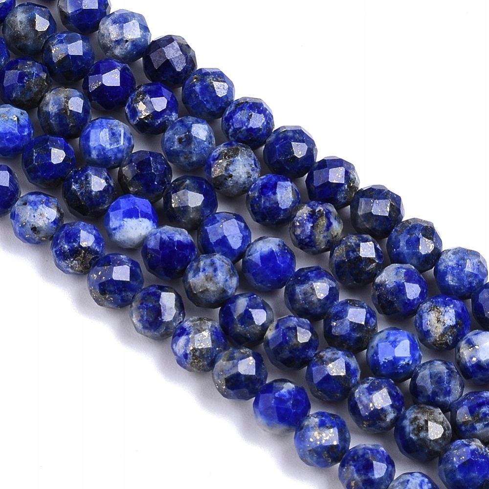 LAPIS LAZULI 3mm fasetowany 5sztuk kamień LAZURYT - 13690220528 ...