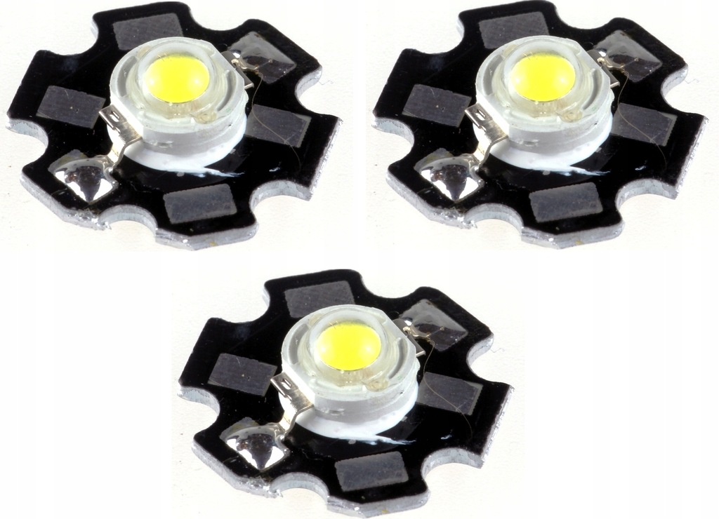 DIODA Power LED 3W Epistar 4500K na PCB - 3sztuk - 13143275435 - oficjalne archiwum Allegro