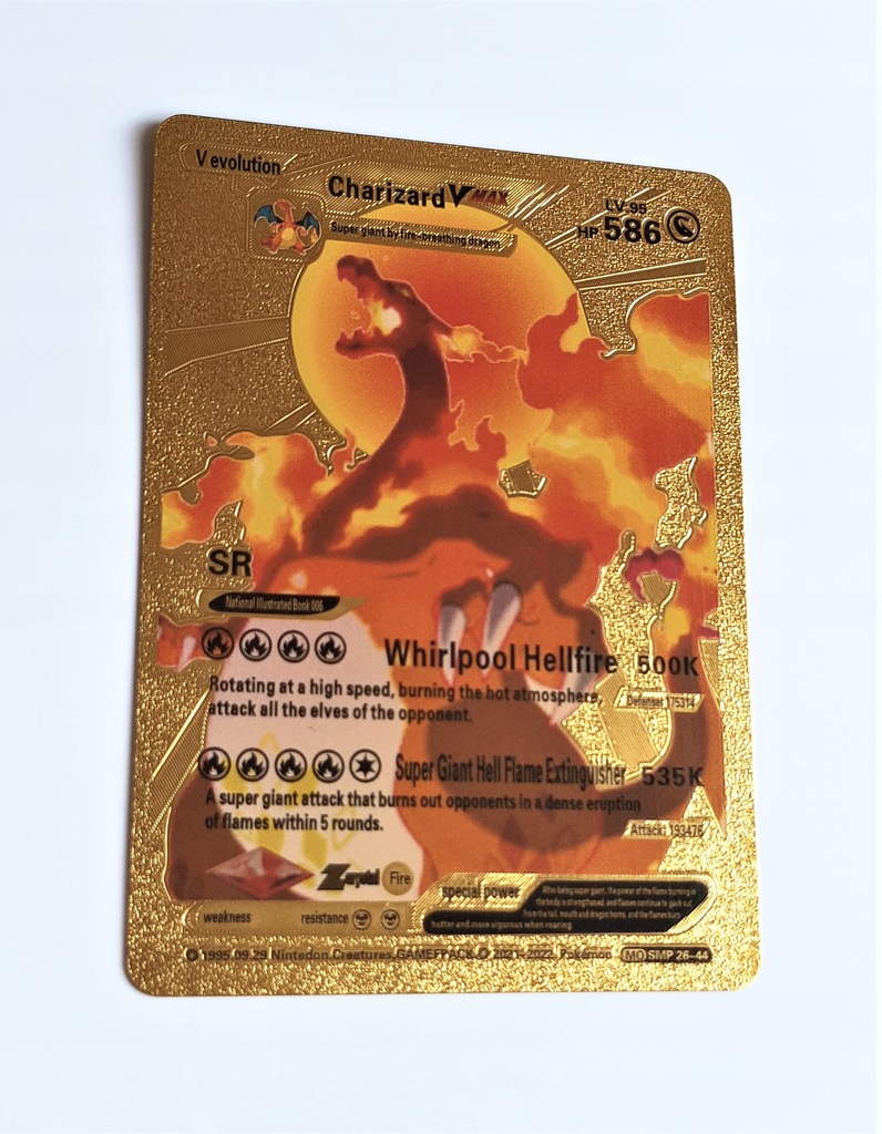 Karta Pokemon Charizard Vmax Złota Karta Gold - 13255348937 - oficjalne archiwum Allegro