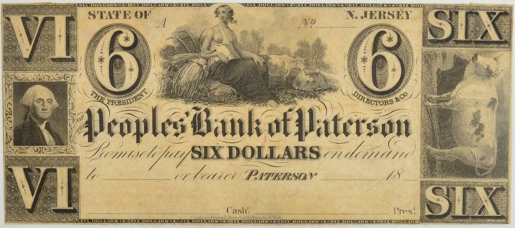15.fu.USA, Paterson, 6 Dolarów 18? rzadki, St.1 - 14519739087 ...