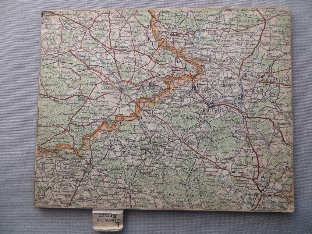 MAPA Z SAMOLOTU LUFTWAFFE GLEIWITZ AUSCHWITZ org. - 12795630174 ...