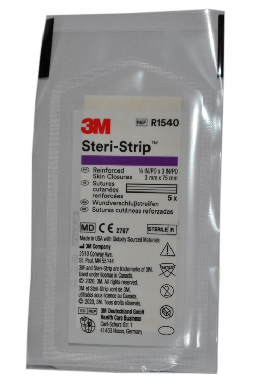 R1540 STERI STRIP 3mm x75mm PASKI DO ZAM. RAN 1SZT - 12005181838 ...