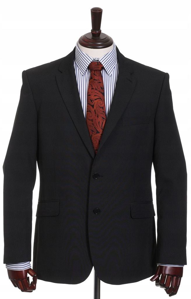 THOMAS NASH czarna marynarka męska w prążek r. 54 - 12669810934 ...