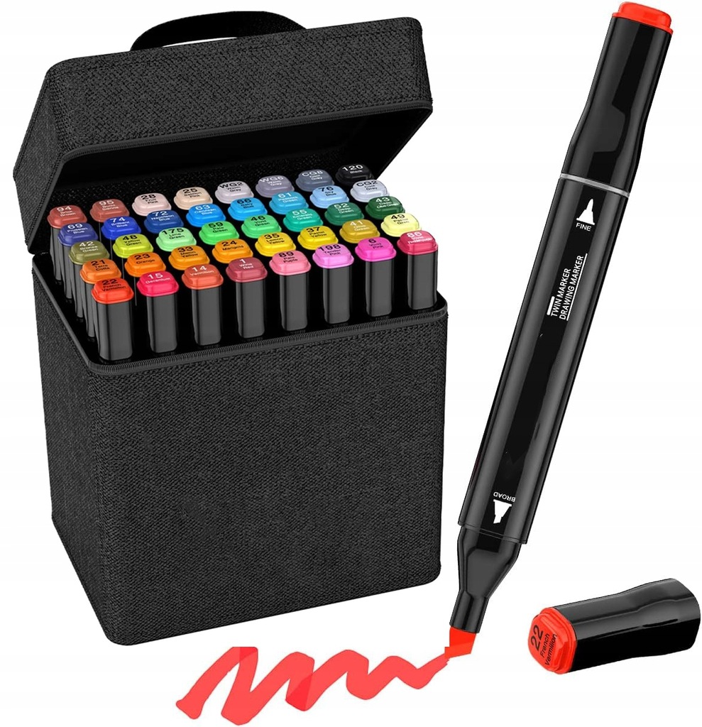 PISAKI FLAMASTRY MAZAKI MARKERY AKRYLOWE ZESTAW 40SZT - 14555911157 ...