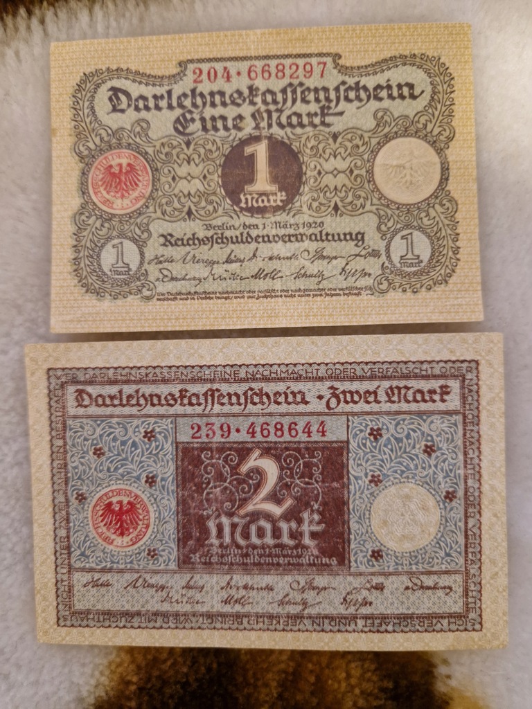 Zestaw Marek niemieckich 1920 - 12636101133 - oficjalne archiwum Allegro