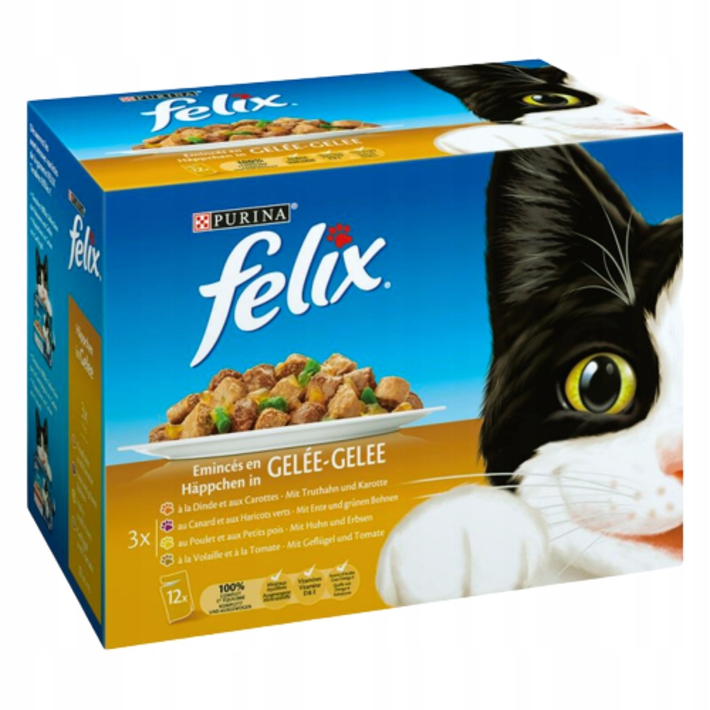 Felix Mix Smaków Drobiowych 12x100g Saszetki - 12769268259 - oficjalne ...