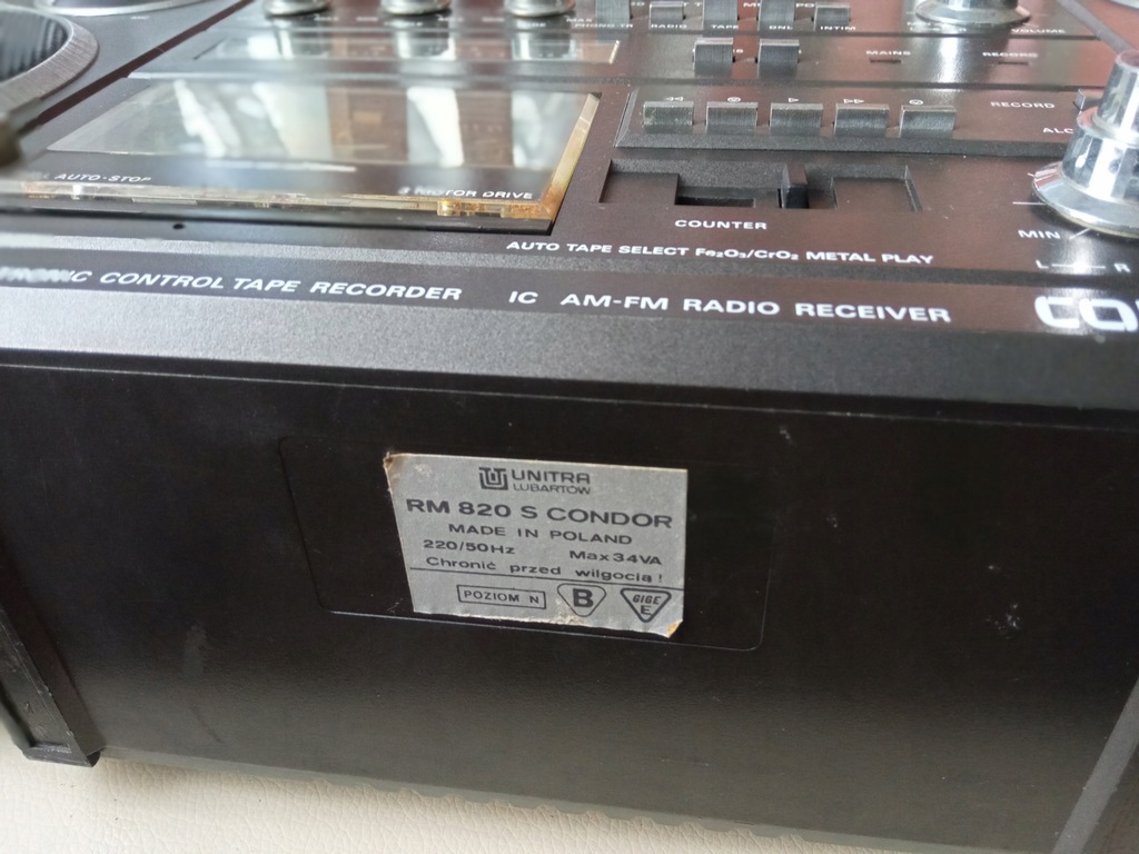 Radio magnetofon UNITRA RM 820 S Condor - 13478096876 - oficjalne ...