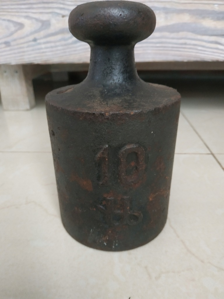 zabytkowy stary odważnik 5K. = 5kg 1920r. - 12439838225 - oficjalne archiwum Allegro