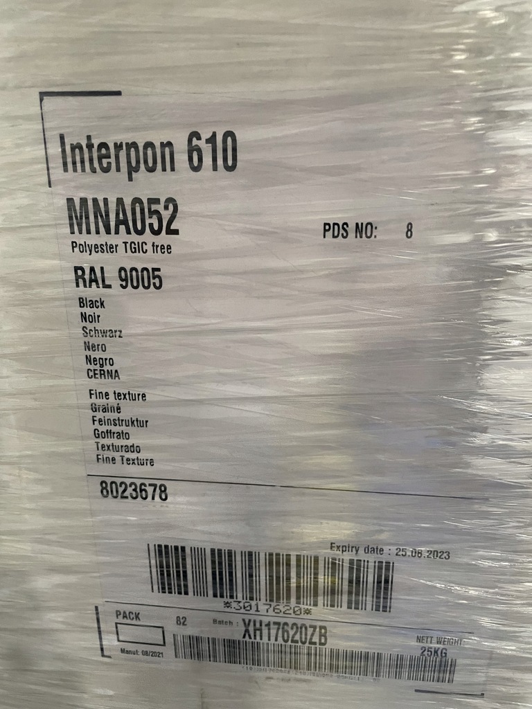 Farba proszkowa Interpon 610 - czarna mat 25kg - 12515399133 ...