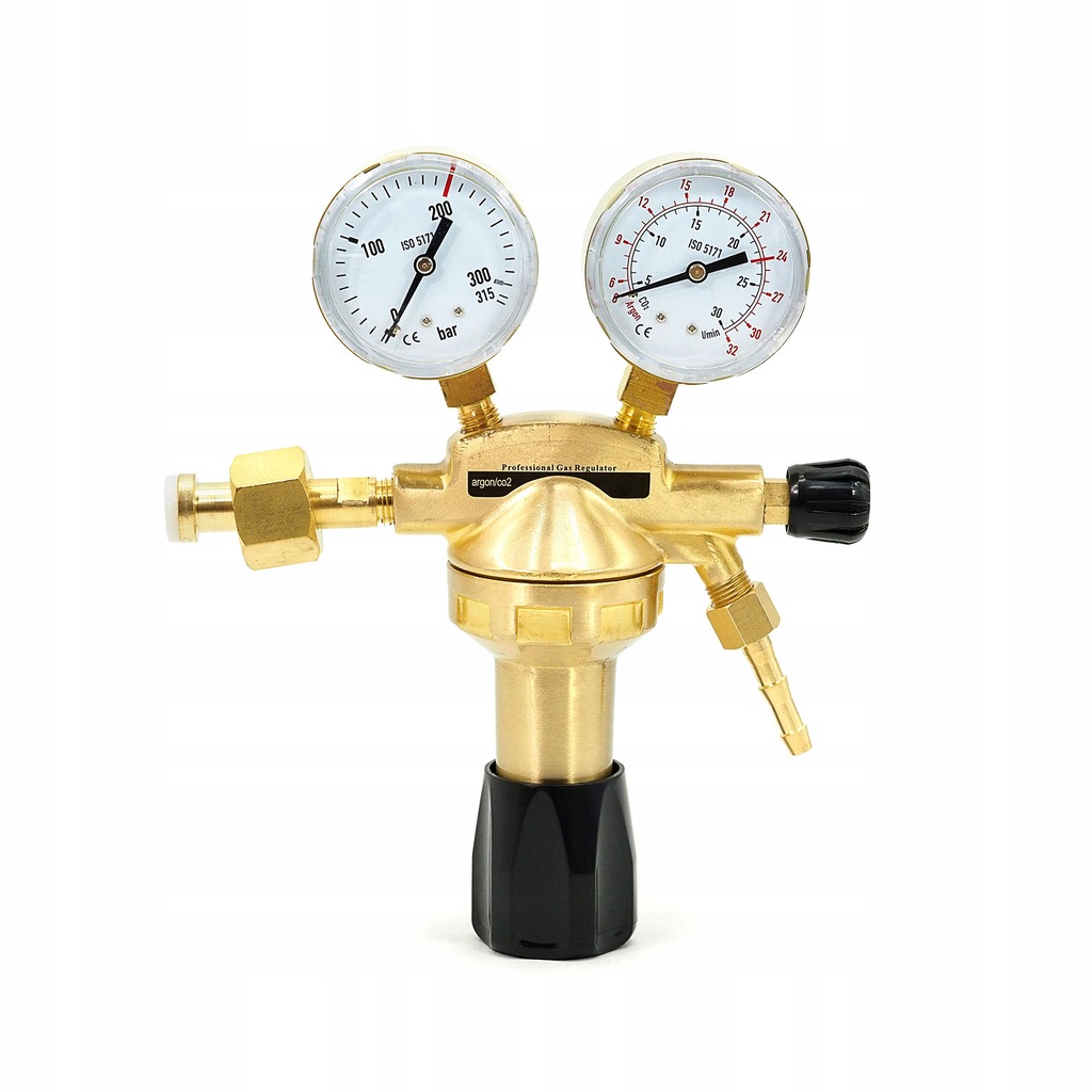 REDUKTOR TYP GCE Argon/CO2 2 manometry 24 l/min - 12374907233 - oficjalne archiwum Allegro