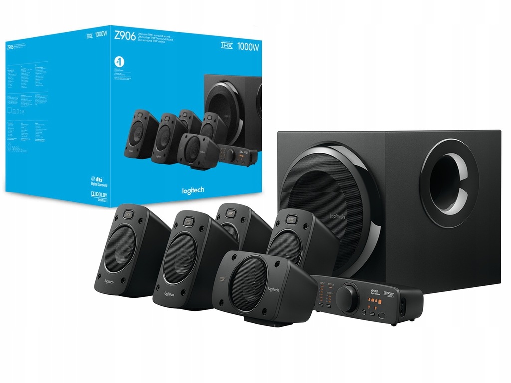 Zestaw głośników Logitech Z906 5.1 - RMS 500W - 12388156682 - oficjalne ...